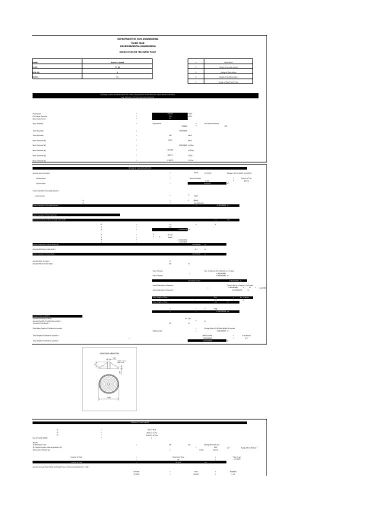 WTP - Design (1) Name | PDF | Sewage Treatment | Hydraulic Engineering