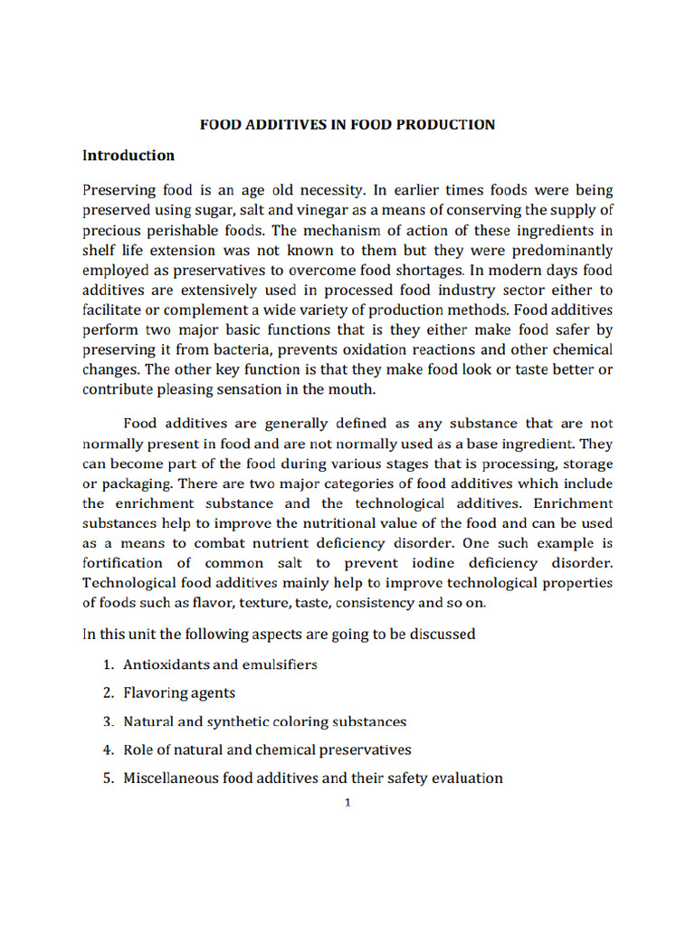 Food Additives | PDF