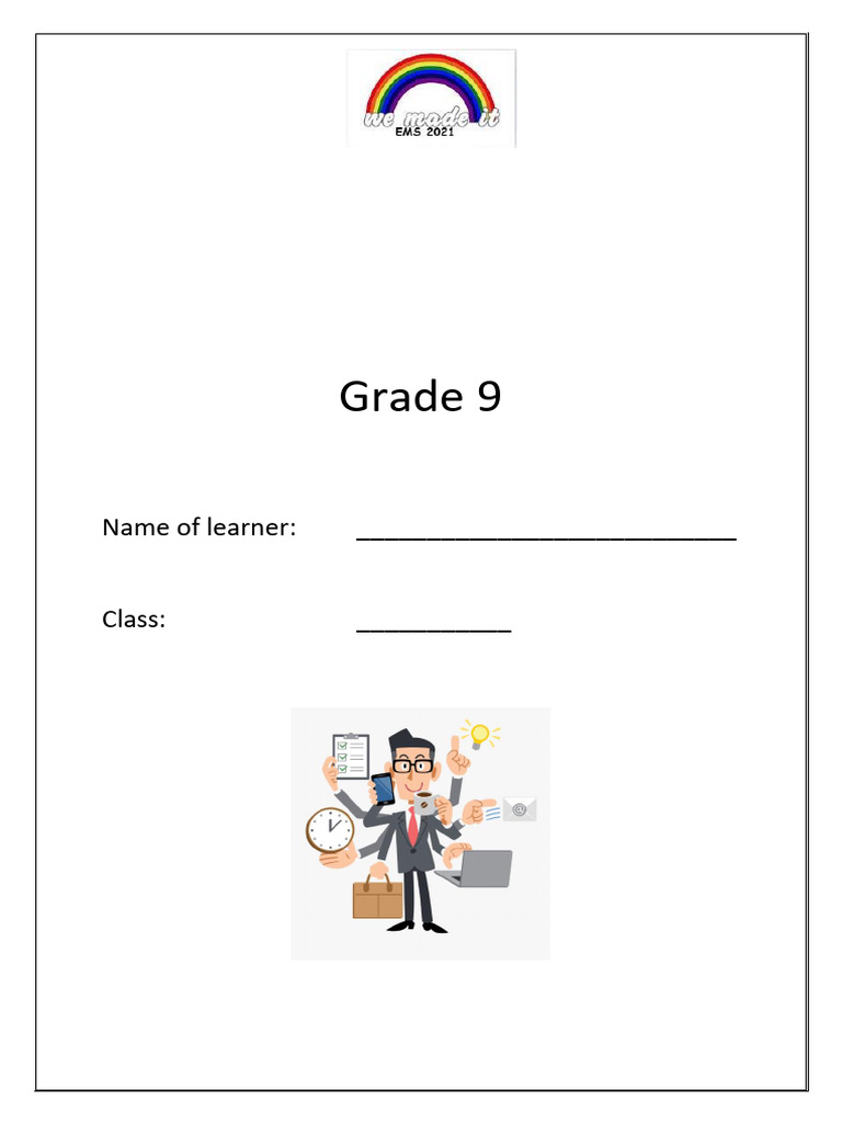 2021 Term 1 Grade 9 Learner Book | PDF | Debits And Credits | Cheque