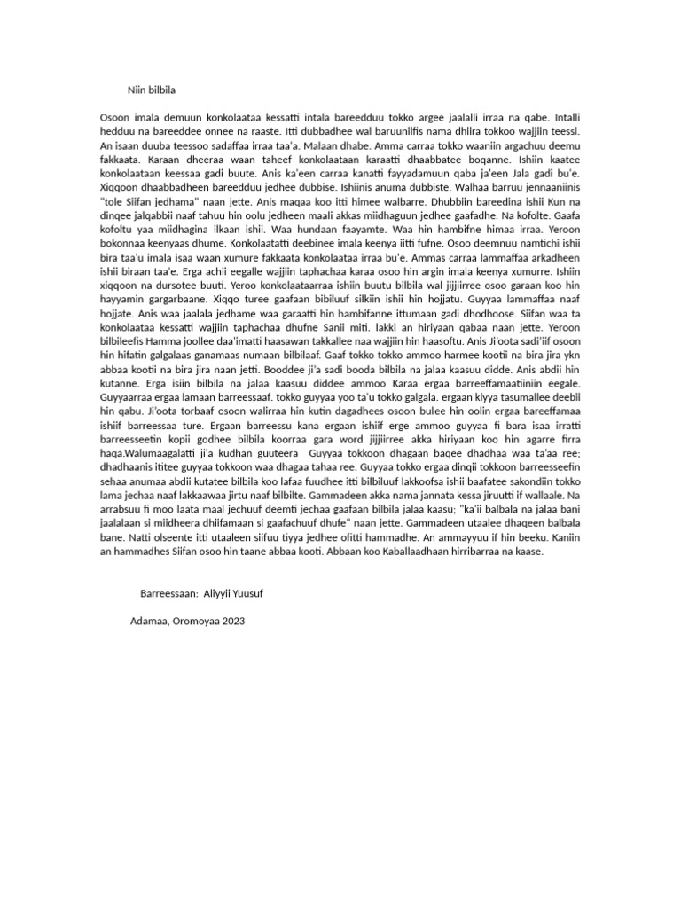 Qoosaa bifa Asoosamaatiin | PDF