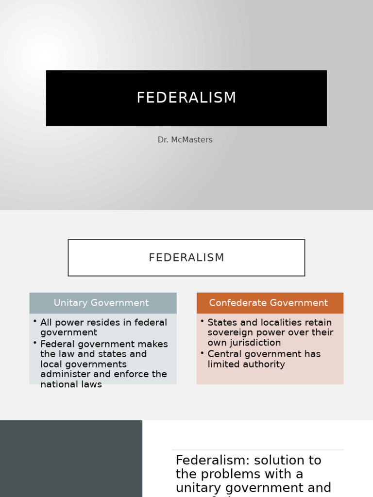 Federalism Lecture POL 120 | PDF | Federalism | Federation