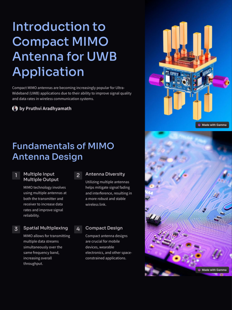 Compact MIMO Antennas for UWB Applications | PDF | Antenna (Radio) | Mimo