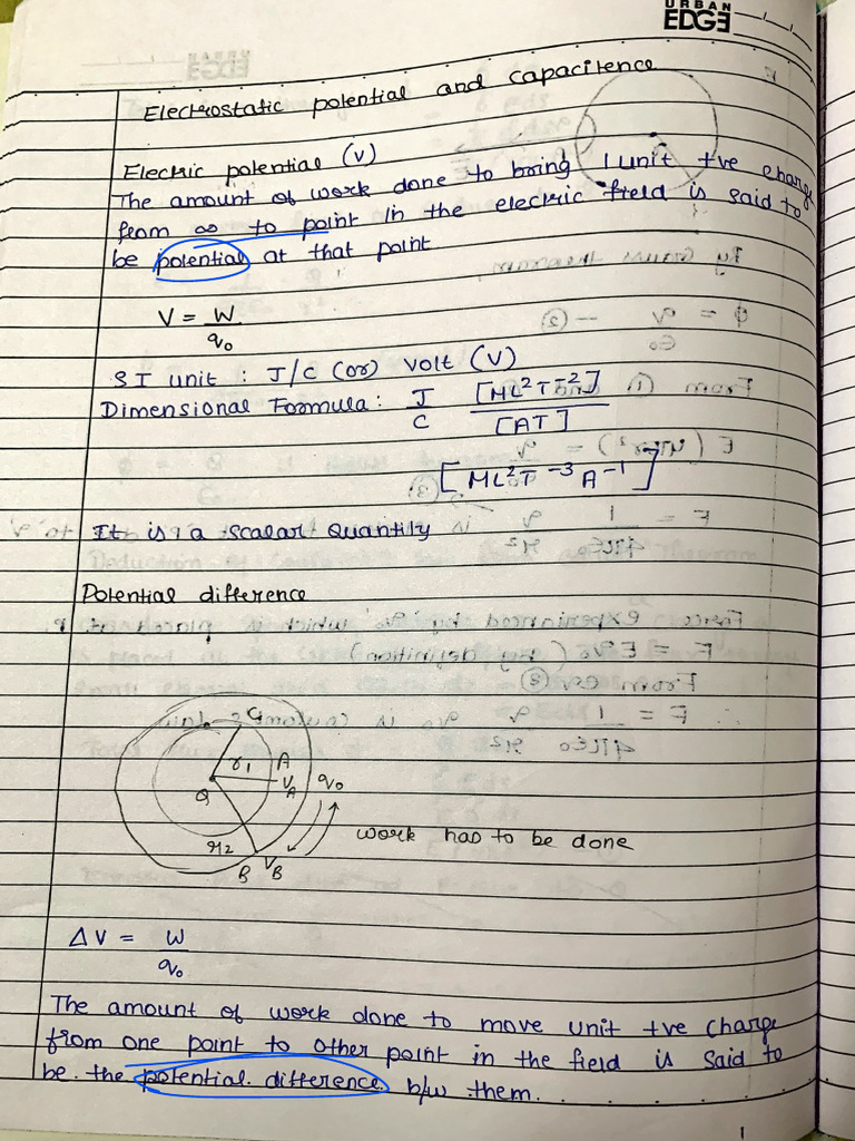 Electrostatic Potential and Capacitance | PDF