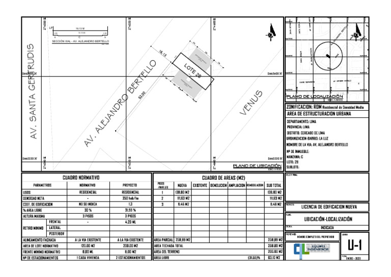 Ejemplo Plano de Ubicacion y Localizacion | PDF