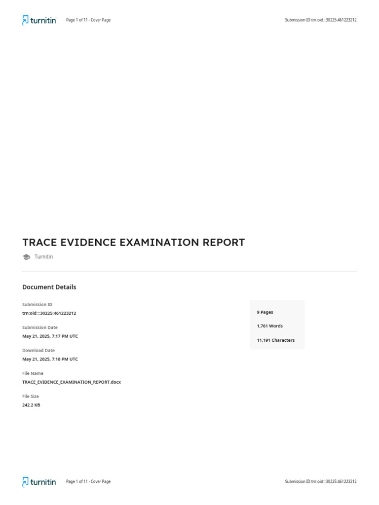 Ai-trace Evidence Examination Report | PDF | Paint | Turnitin