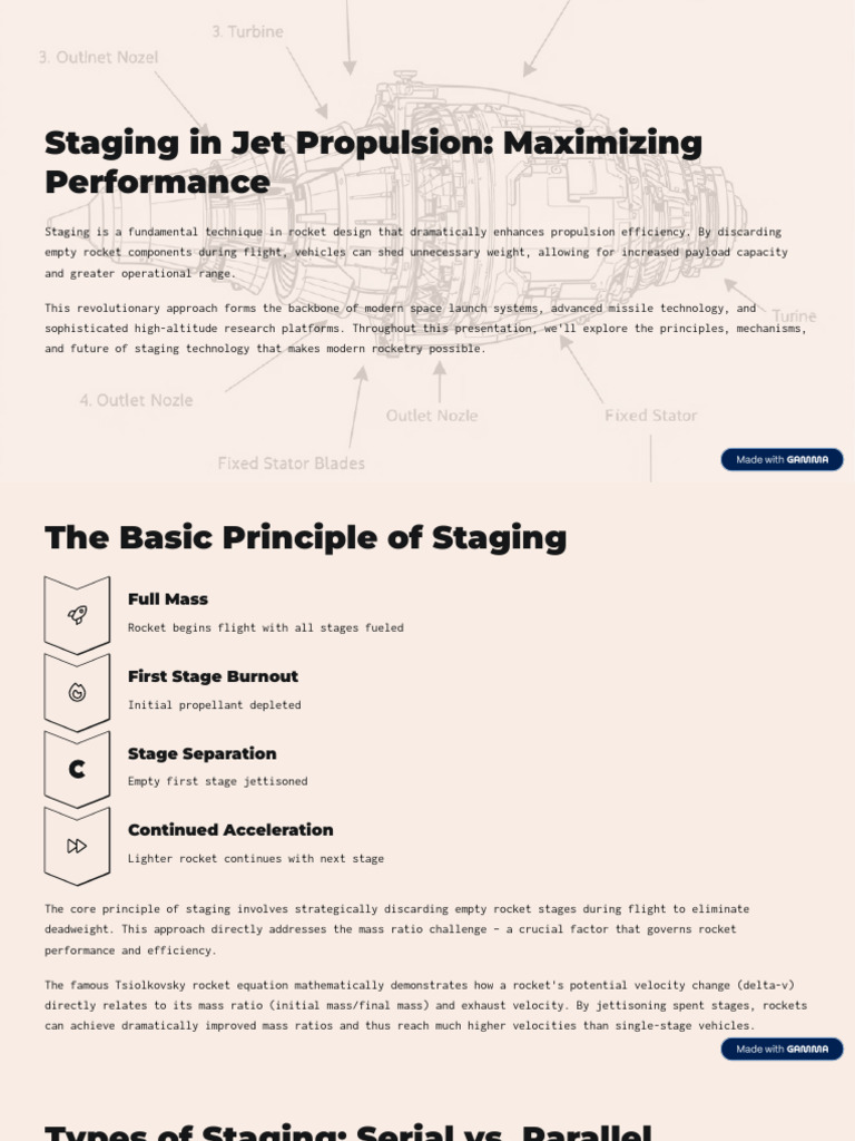 Staging in Jet Propulsion Maximizing Performance | PDF | Multistage ...