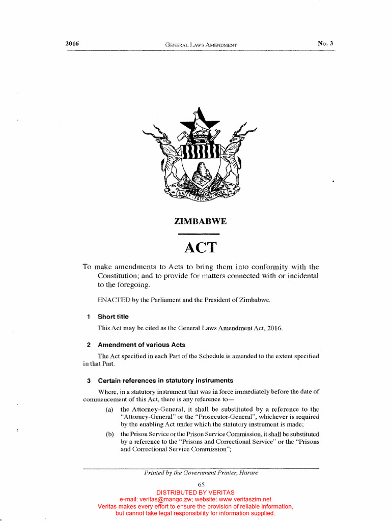 General Laws Amendment Act, 2016 | PDF | Fine (Penalty) | Political Law