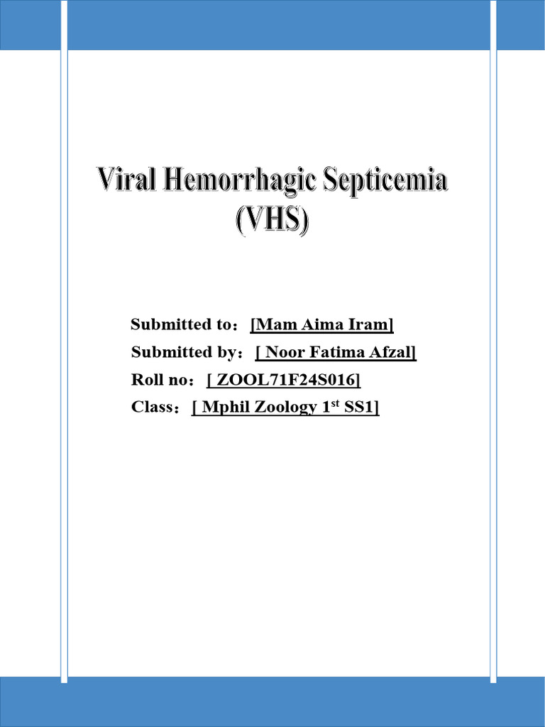Viral Hemmorhagic Septicemia | PDF | Virus