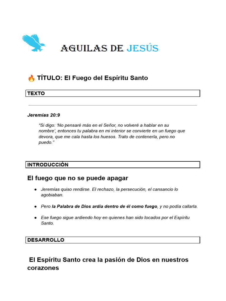 El Fuego Del Espíritu Santo, Nos Enciende, Transforma, Purifica. | PDF | espíritu Santo ...