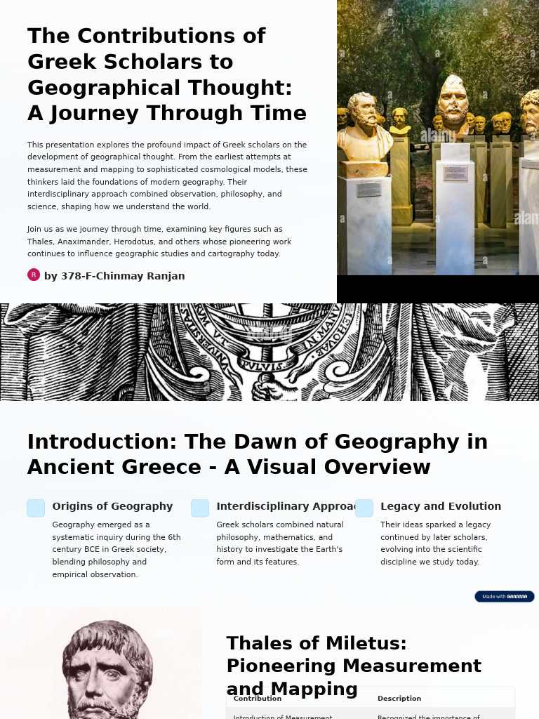 Greek Scholars' Impact on Geography | PDF | Geography | Cartography