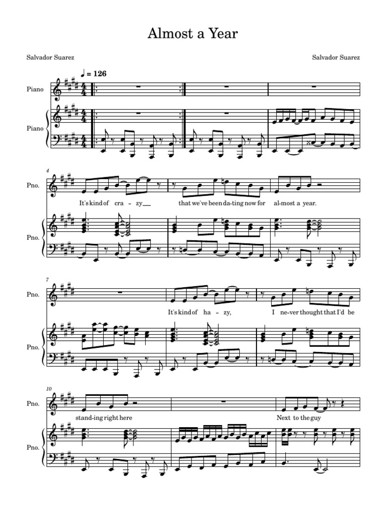 Almost A Year SCORE by Chava Suarez | PDF