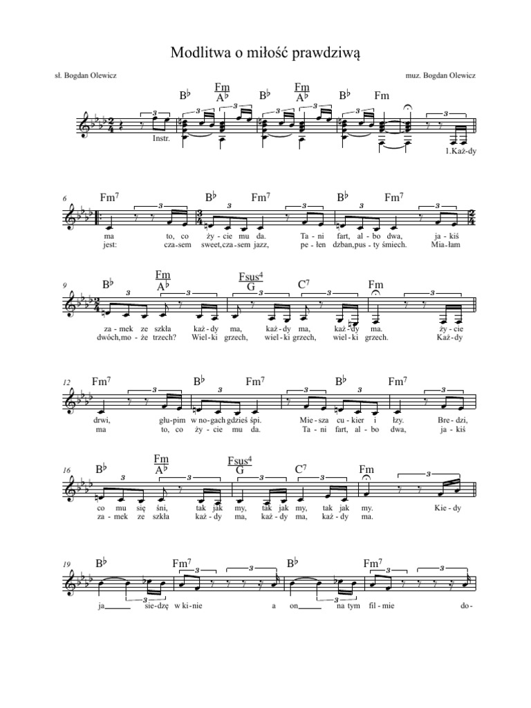 2. Modlitwa O Miłość Prawdziwą - Full Score | PDF