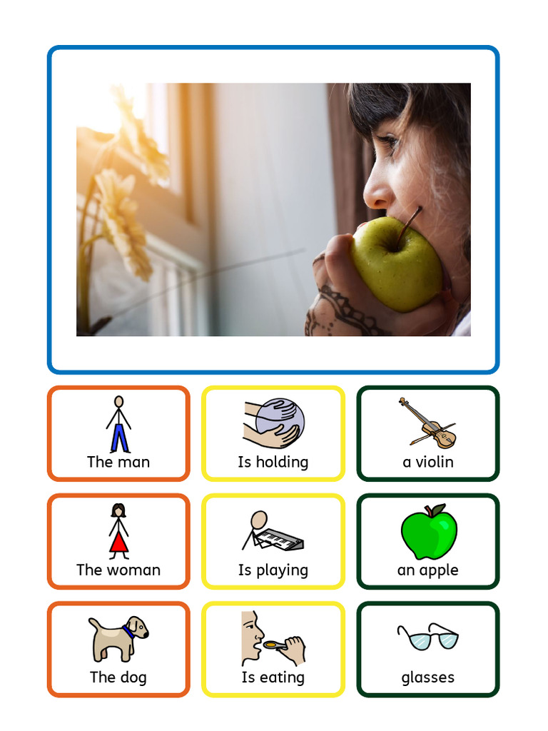 Symbol Supported Sentence Construction Printable Worksheets | PDF