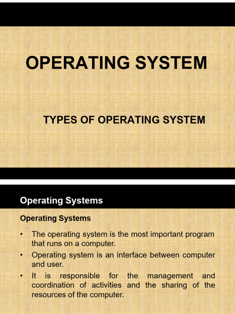 Types of Operating System | PDF