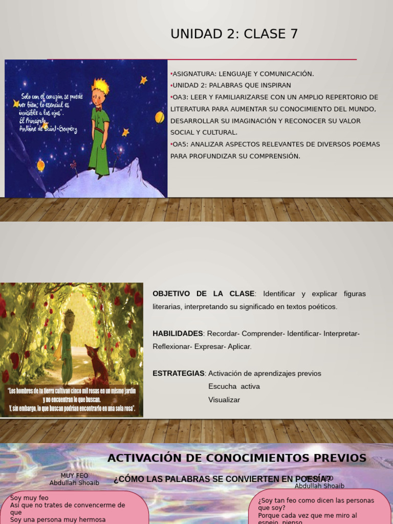 CLASE 7 -6° Lenguaje (Unidad 2) | PDF | Metáfora | Amor