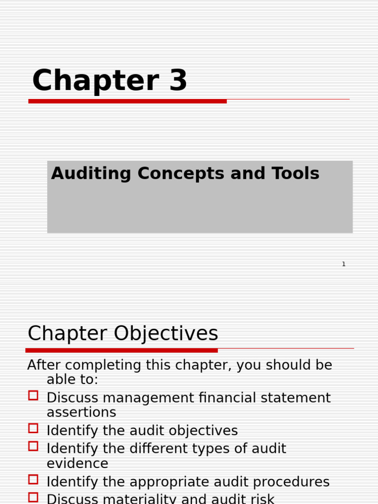 Chapter 3.Auditing Princples and Tools | PDF | Audit | Internal Control