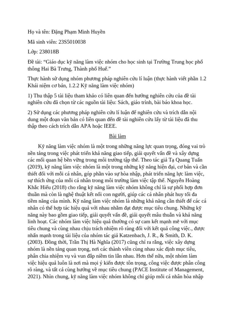 bài tập trích dẫn nckh | PDF