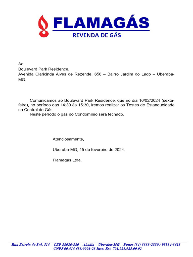 Teste Estanqueidade Central de Gas | PDF