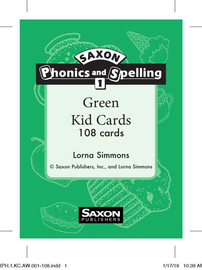 Saxon_G1_Green_Kid_Cards | PDF