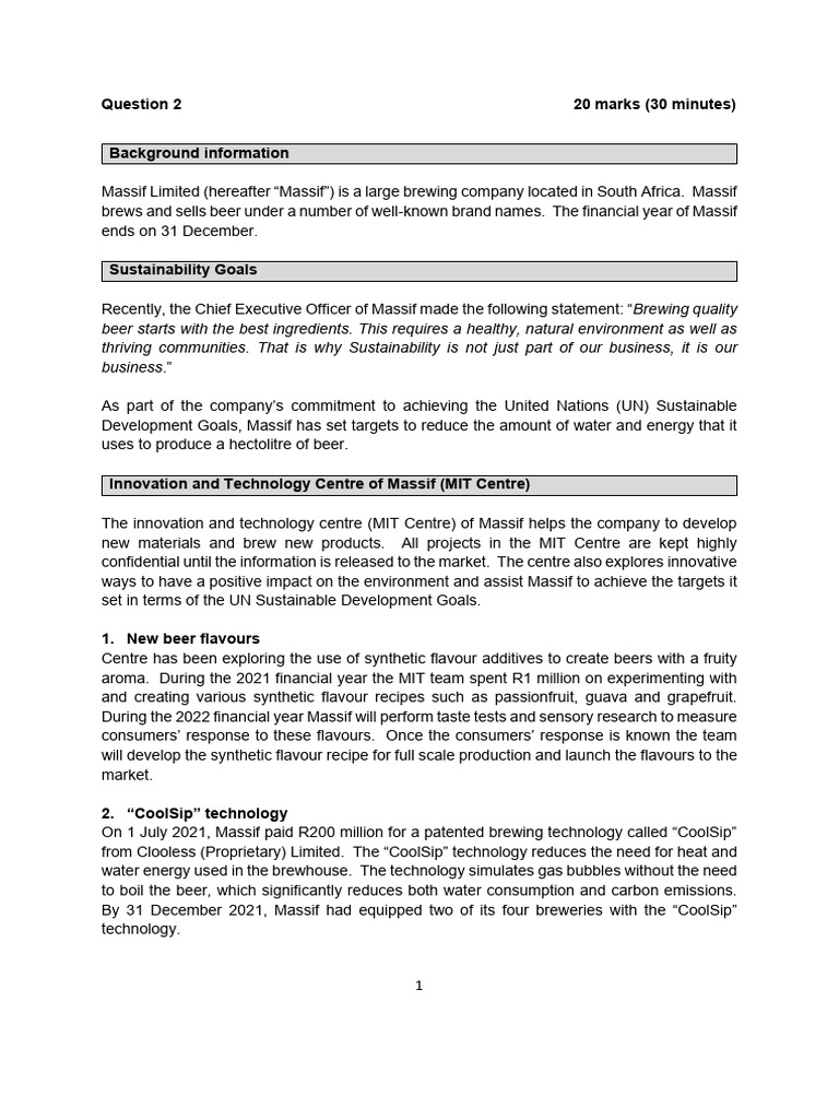 Tutorial Question - Handin | PDF | Beer | Patent