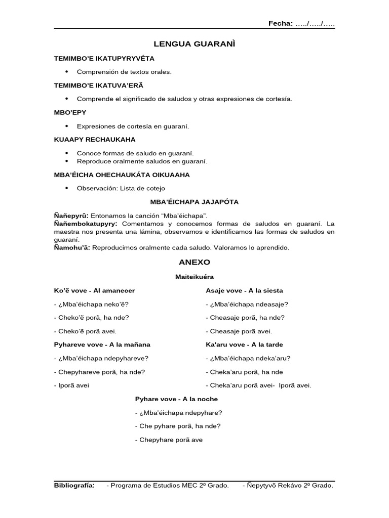 Guaraní 2 | PDF | Familias de idiomas