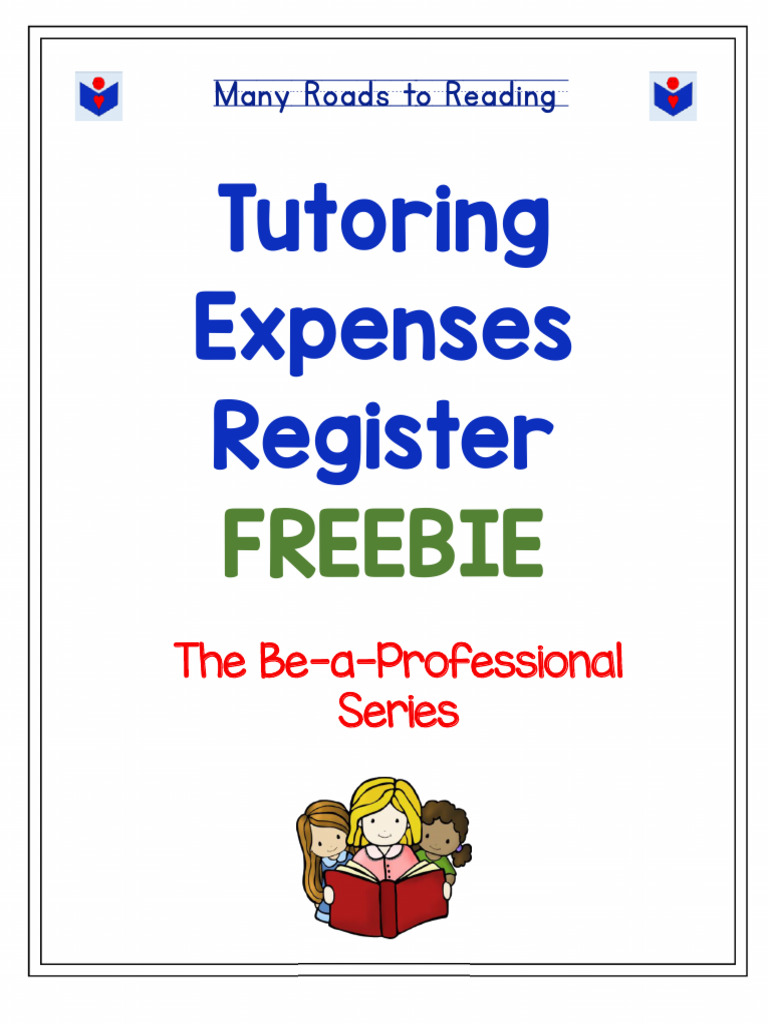Tutoring Expenses Register Freebie | PDF