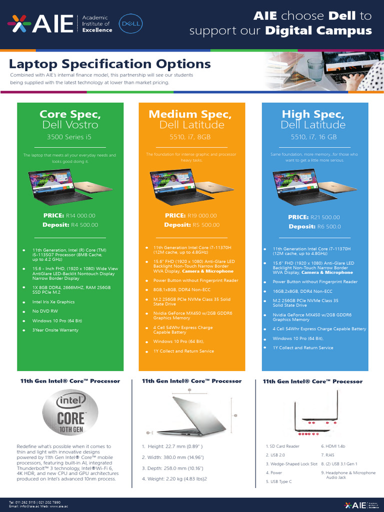 AIE Laptop Brochure V140322 | PDF | Intel | Computer Hardware