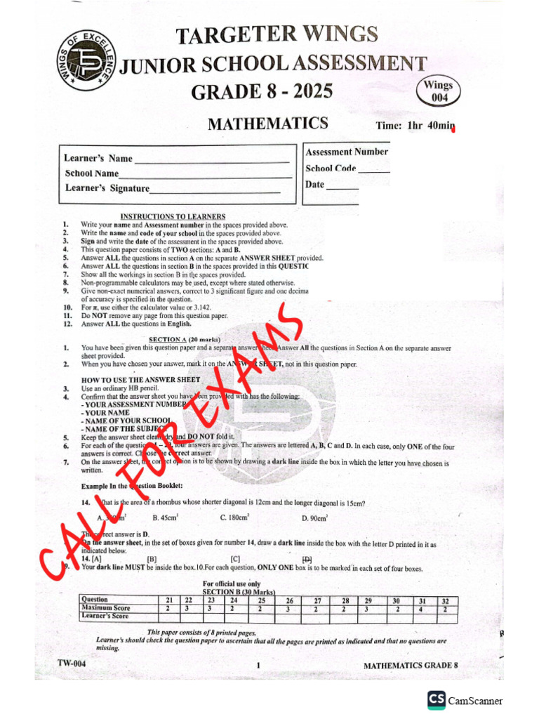 TW G8 004 Maths | PDF