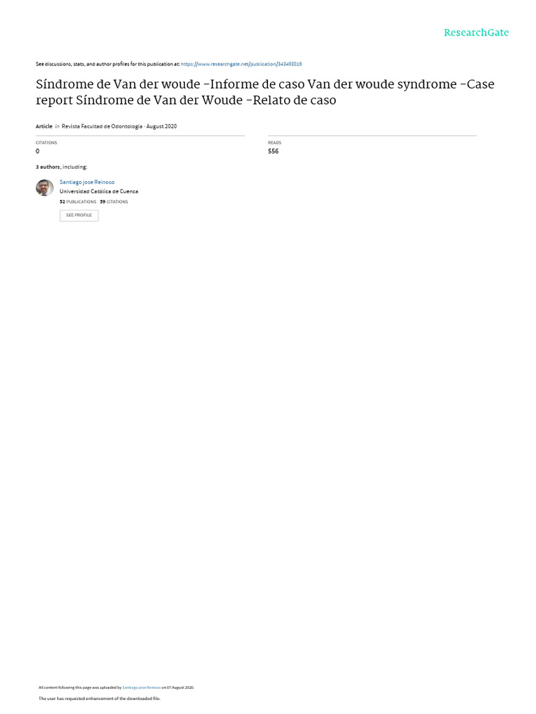 Sindromede Vander Woude | PDF | Medicina | Especialidades Medicas