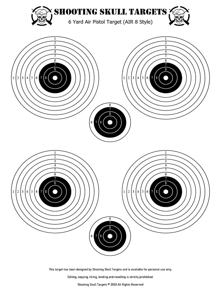 6 Yard Air Pistol Target PDF | PDF
