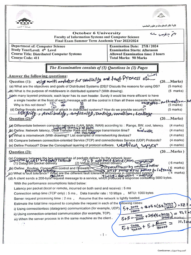 Distributed Comp. Systems Summer 2024 (M A) Bylaw1 | PDF