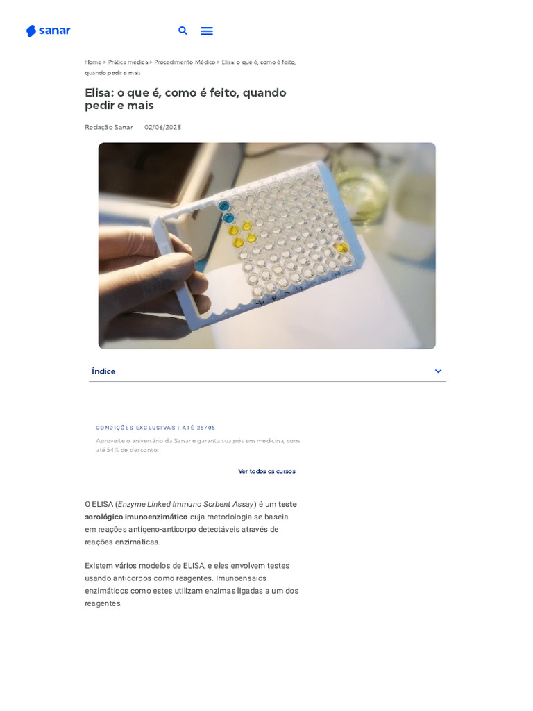 Teste ELISA: Tipos e Aplicações | PDF | Elisa | Anticorpo