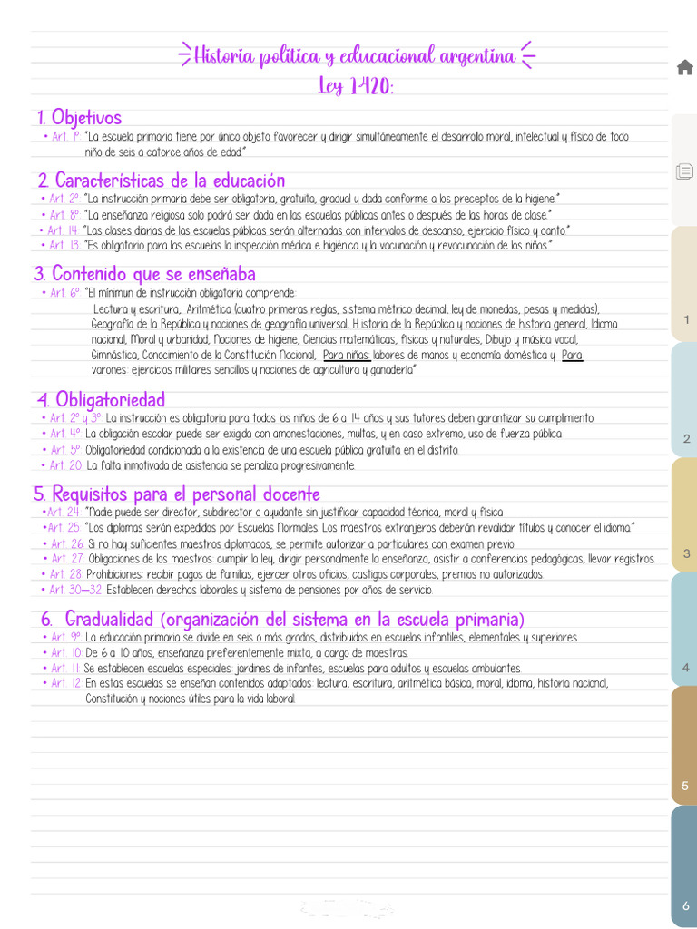 Historia Ley 1420 y Congreso Pedagógico | PDF | Educación primaria ...