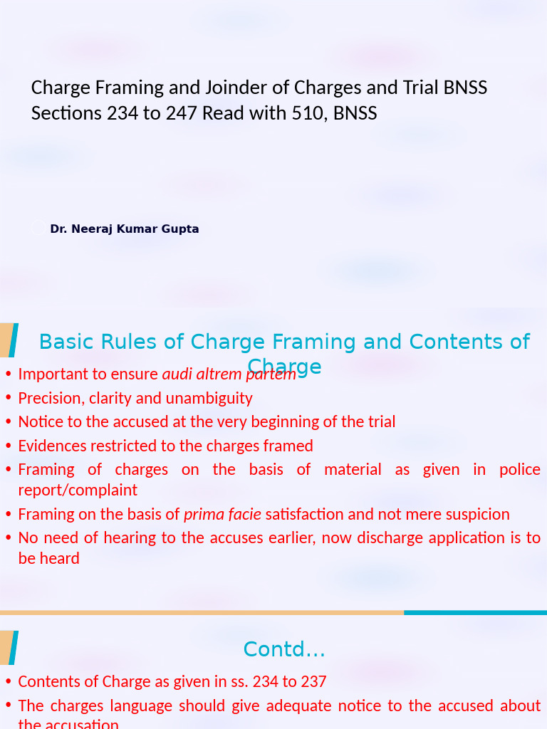 Charge Framing and Joinder | PDF | Crimes | Crime & Violence