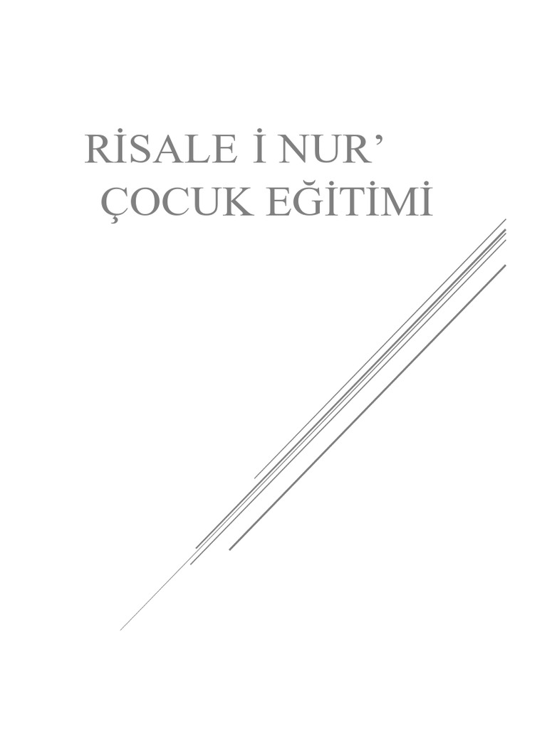 RİSALE-İ NURDA ÇOCUK EĞİTİMİ | PDF