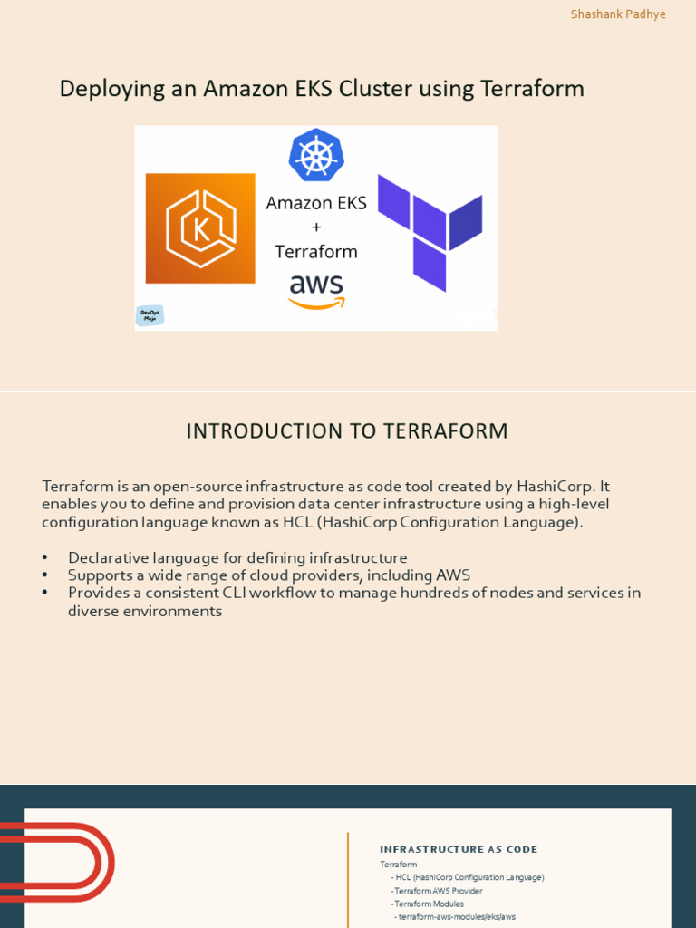 Deploying EKS Cluster Using Terraform | PDF | Amazon Web Services | Command Line Interface