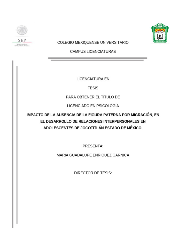 Protocolo de Investigacion Enriquez Garnica Maria Guadalupe | PDF | Teoría de apego | Las emociones