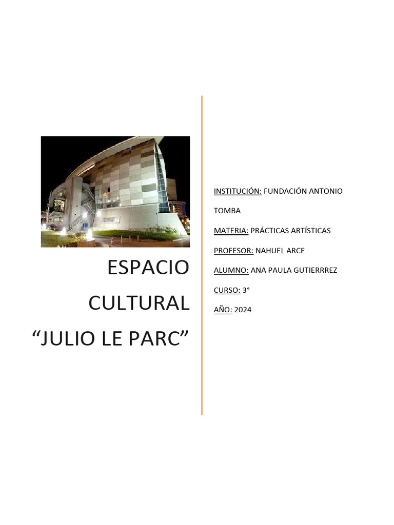 Espacio Cultural Le Parc | PDF