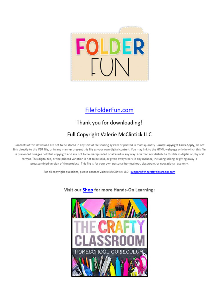 File Folder Fun Educational Resources | PDF