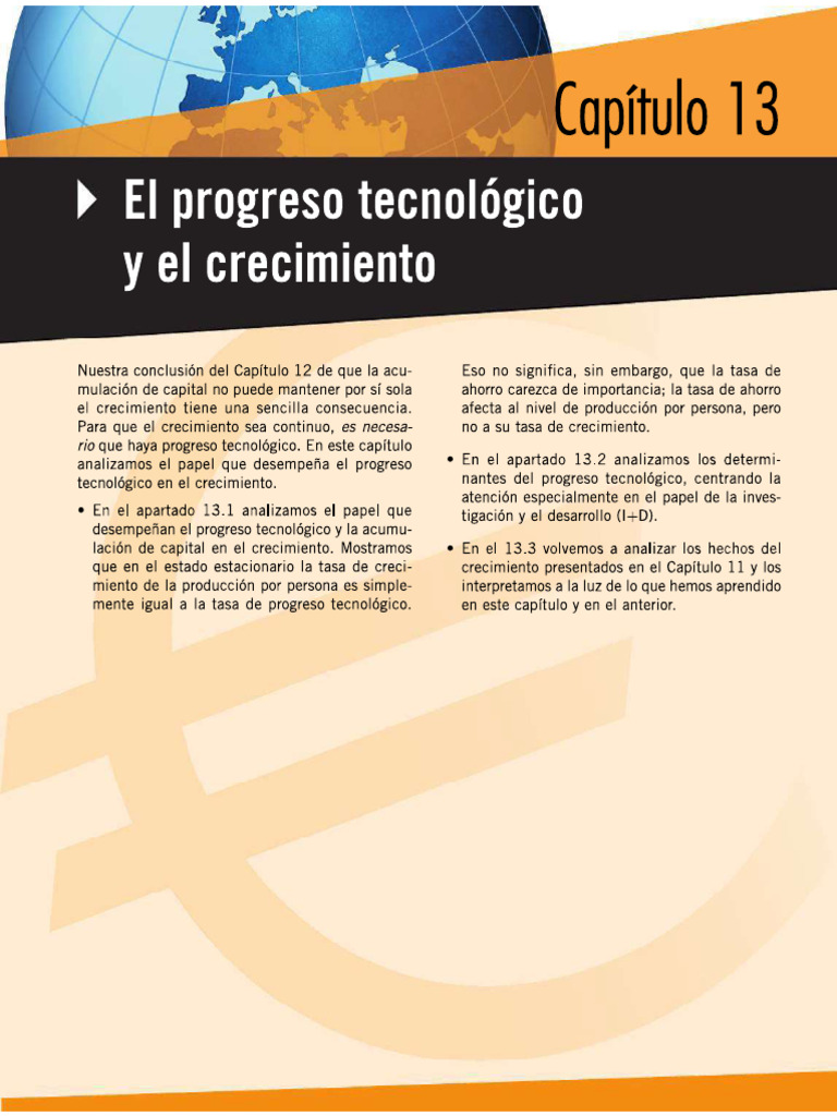 Capitulo 13 - El Progreso Tecnologico y El Crecimiento | PDF