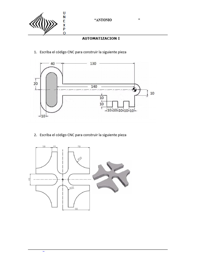 Ejercicios CNC | PDF