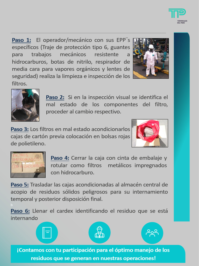 Instructivo Manejo de RRSS - Filtros Metálicos | PDF