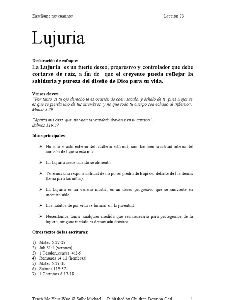 lujuria | Lujuria | Pecado