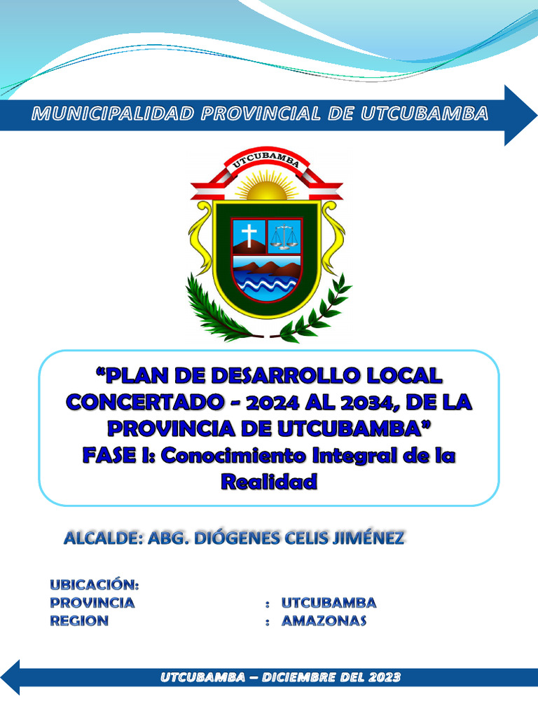 PDLC 2024 Al 2034 Utcubamba - Fase 1 20.12.2023 Ok-1 | PDF