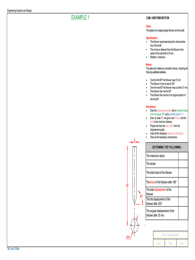 Loci of Cam for Grade 11 Design | PDF | Physics | Mechanical Engineering