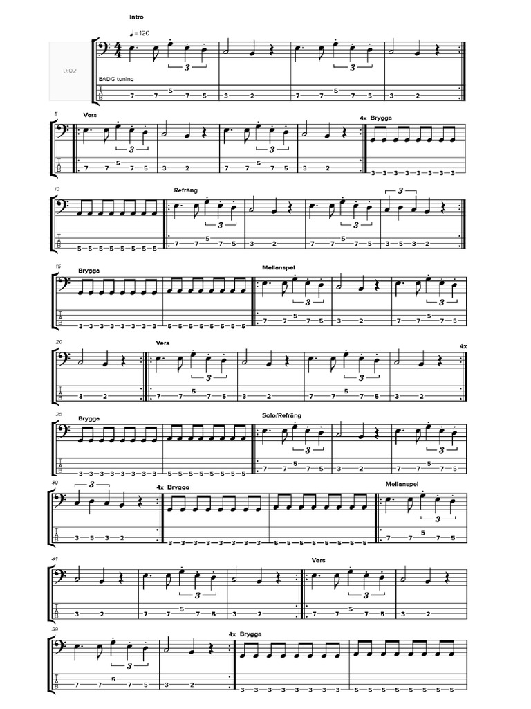 Seven Nation Army - Tab + Noty | PDF