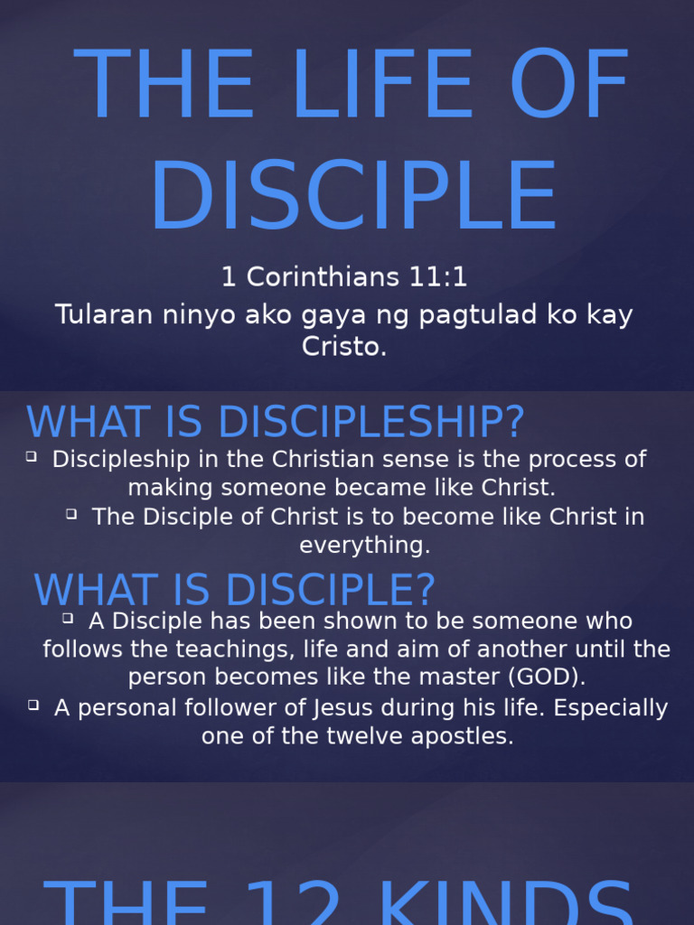 The Life of Disciple | PDF | Disciple (Christianity) | Followers Of Jesus
