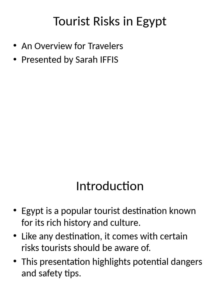 Tourist Risks in Egypt | PDF | Egypt