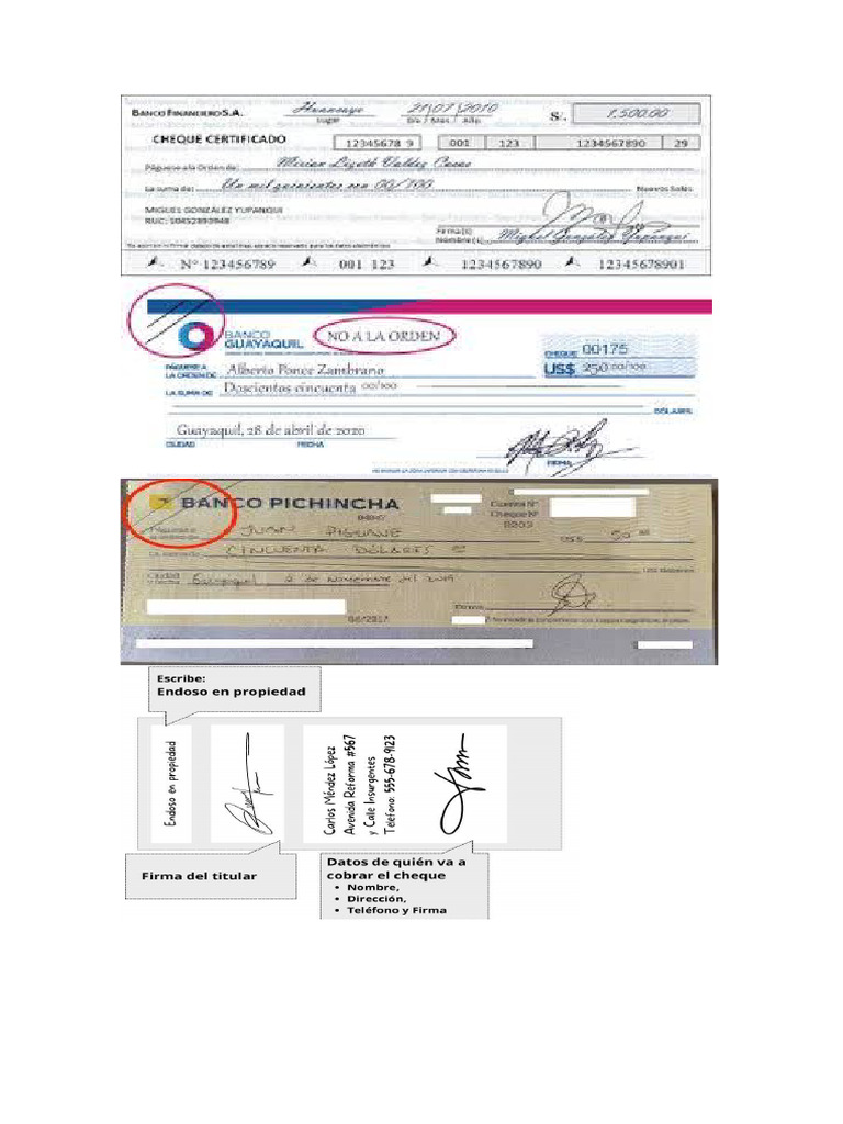 Tipos de Cheques | PDF