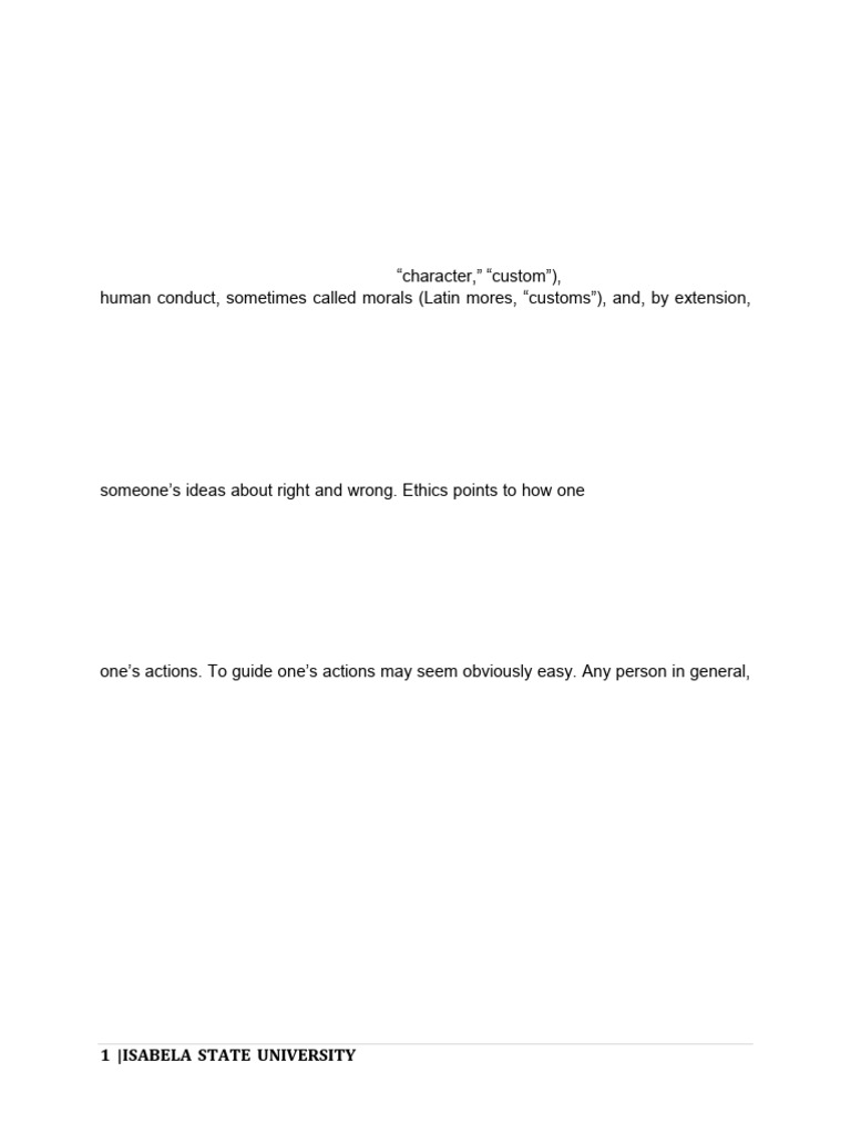 GEC 7 Chapter 1 Topic 1 Basic Concepts in Ethics | PDF | Morality ...